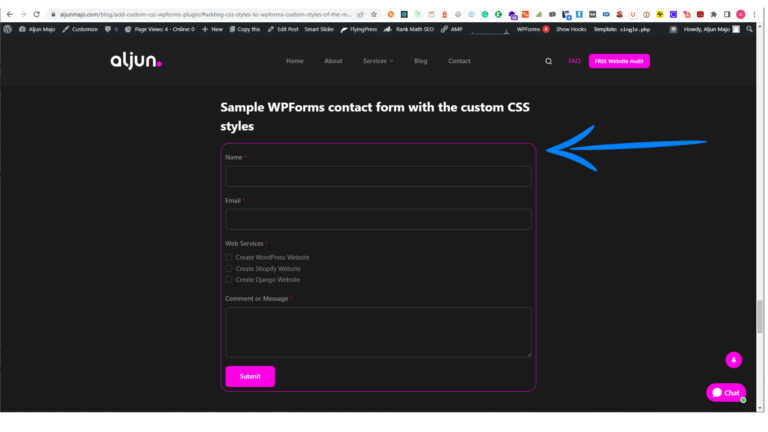 How To Add Custom Css Styles For Wpforms Aljun Majo